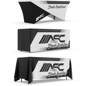 Custom Printed Table Covers & Tablecloths | Action Sports Canopies